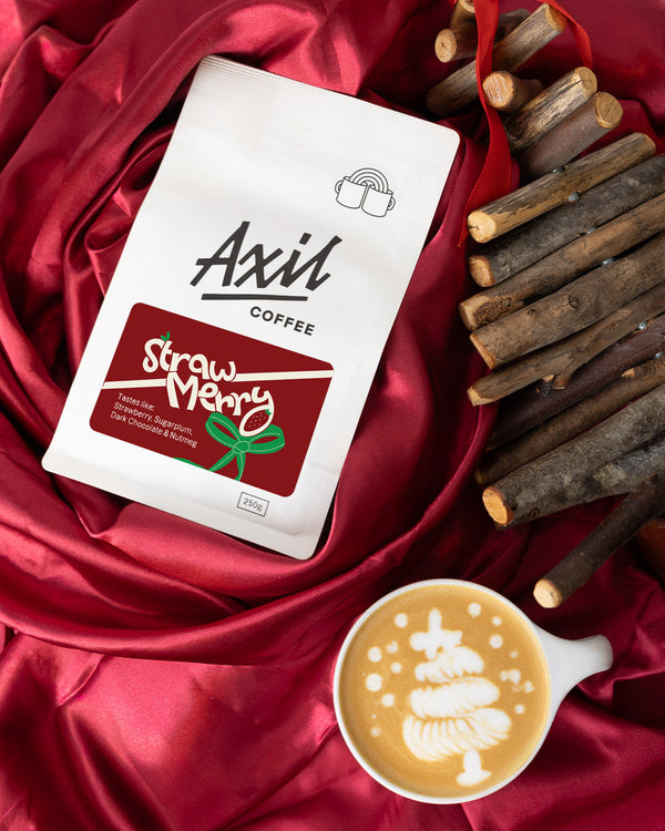 Straw-Merry: Axil Coffee Festive Holiday Coffee Blend